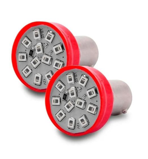 Lâmpada Led Vermelho 2 Pólos Smd Freio E Lanterna Par - GP - Lâmpada ...