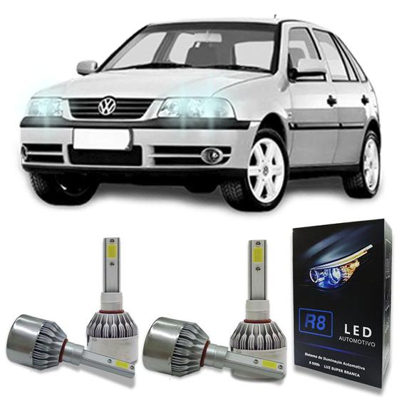 Lampada LED Volkswagen Gol G3 2000 a 2005 Farol Baixo H1 e Alto H7 ...