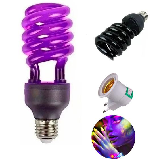 Lâmpada Luz Neon Negra 36w Ultra Violeta Para Festas Eventos - Luatek ...
