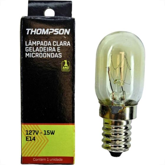 Lampada Para Geladeira/Fogao/Lustre Thompson 15Wx127V. Clara E-14 - Kit ...