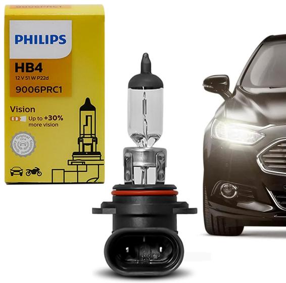 Lâmpada Philips Halógena HB4 Standard 12v 51w Farol Alto Baixo Neblina ...