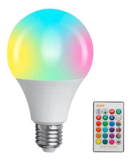 Lampada Rgb Bulbo Colorida Led 7w Bivolt C/ Controle Remoto LUATEK ...