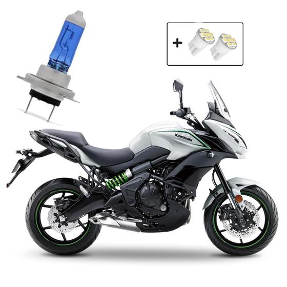 Lâmpada Shocklight Super Branca H7 para Moto KAWASAKI NINJA VERSYS 650CC 2010 2011 2012 2013 ...