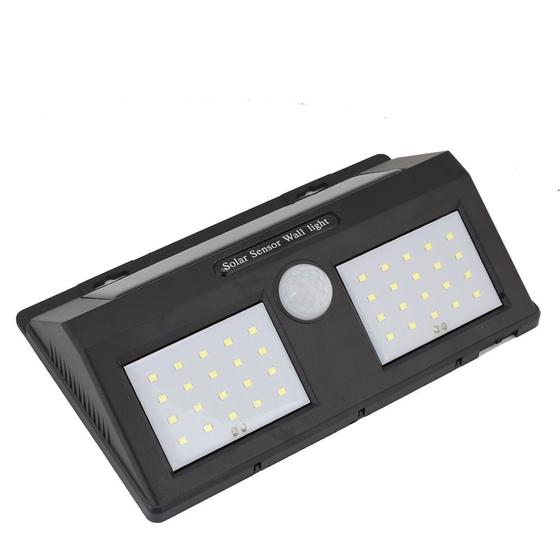 Lampada Solar De Parede e Muro Com 40 Leds e Sensor De Presença e ...