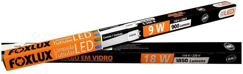 Lampada tubo led glass foxlux 9w 6500k 1l - Lâmpada Tubular - Magazine ...