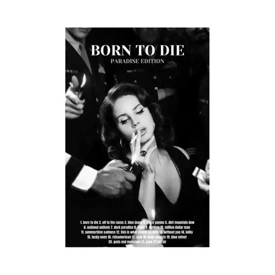 Lana Del Rey Pôster De Arte De Parede Em Tela Álbum De Música Rapper ...