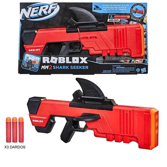 Lançador de Dardos Nerf Roblox Shark Seeker MM2 Hasbro - Lançadores de ...