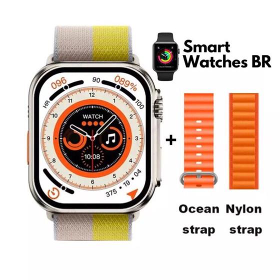 Lançamento Smartwatch Iwo Watch Ultra Series 8 45mm + 2 Pulseiras ...