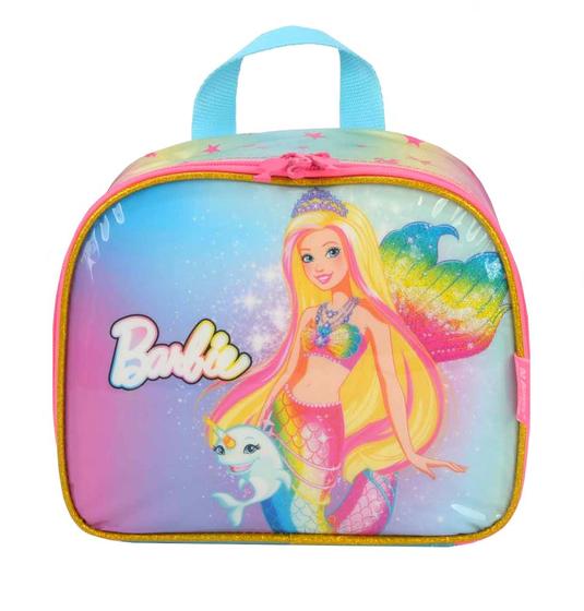 Lancheira Escolar Juvenil Infantil Feminina Menina Costas Barbie Sereia ...
