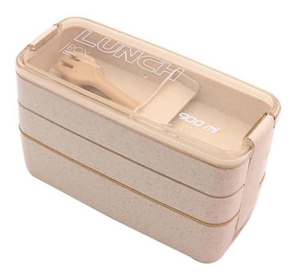 Lancheira marmita Japonesa bento 900ml com 3 Compartimentos - Lunch box ...