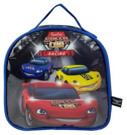 Lancheira Santino Larry Speed Car Azul Marinho - Lancheira - Magazine Luiza