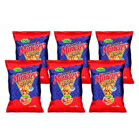 Lanchinho Mineiro Sabor de Bacon Salgadinho de Trigo Snack Osho Zero ...