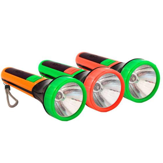 Lanterna À Pilha Manual Com Luz Led Lampião Potente Alfacell ...