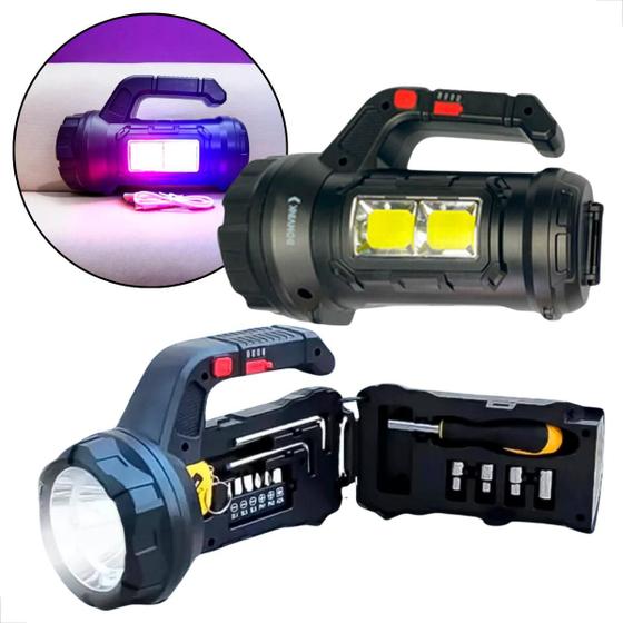Lanterna de Mão Com Ferramentas LED Potente Longo Alcance Portátil ...