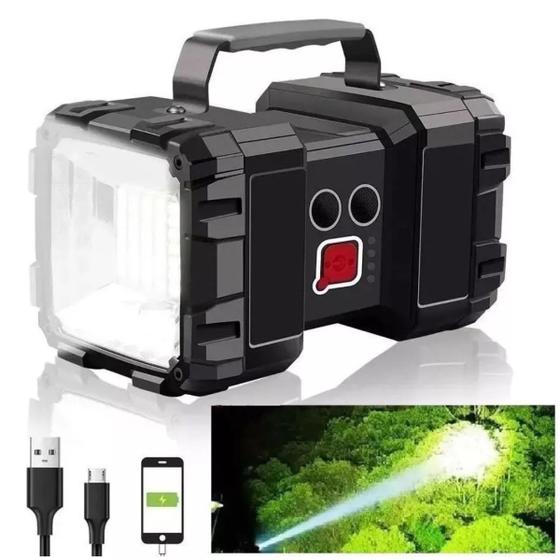 Lanterna Led Multifuncional Farolete Holofote Cilibrim Recarregável USB ...