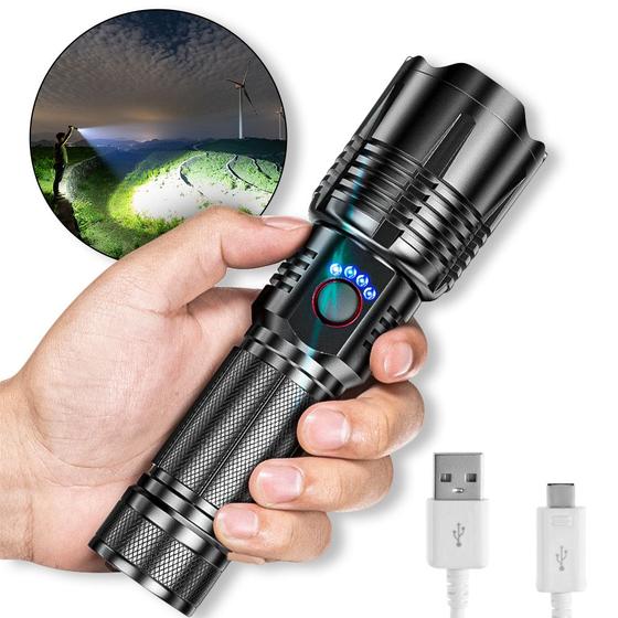 Lanterna Led Recarregavel Pequena Com Zoom Super Potente P99 - Made ...