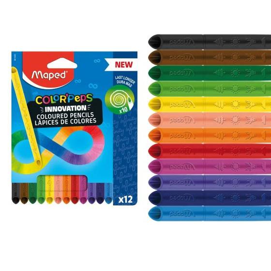 Lapis de Cor 12 Cores Color Peps Infinito Maped - Lápis de Cor ...