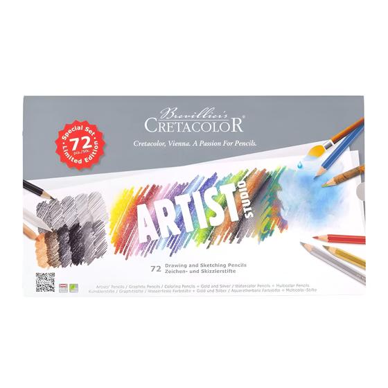 Lápis de Cor Artistic Studio Line Drawing Set Cretacolor 72 Cores ...