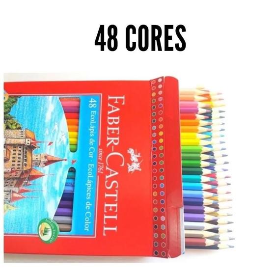 Lapis De Cor Faber Castell 48 Cores Eco Lapis Max Resistente - Lápis de ...