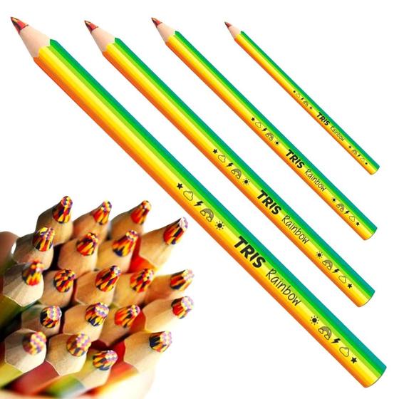 Lápis de Cor Jumbo Sextavado Rainbow - Tris - Lápis de Cor - Magazine Luiza