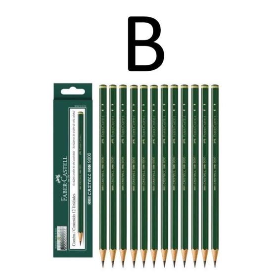Lapis Grafite B / 2B Tecnico Sextavado Faber Castell Caixinha Com 12 ...