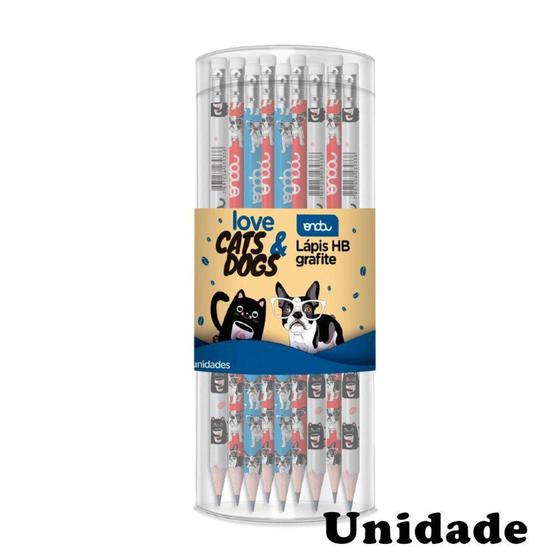 Lapis hb grafite com borracha love cats and dogs onda - Lápis Grafite - Magazine Luiza