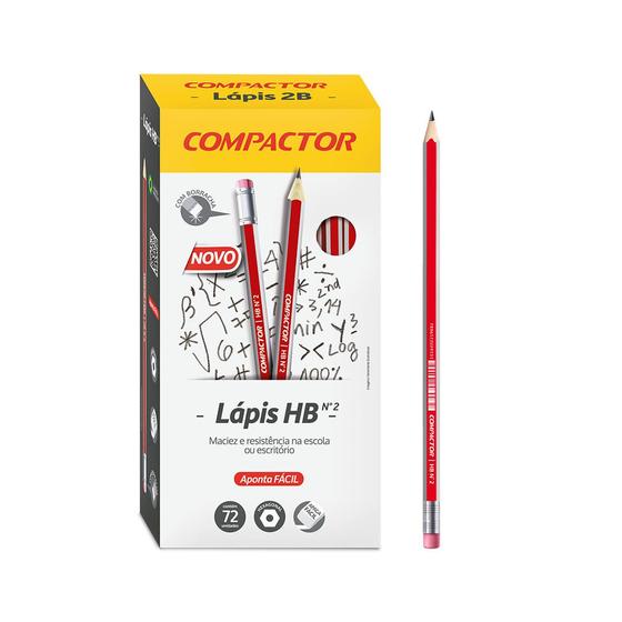 Lápis HB N2 - Caixa C/72 Unidades - Compactor - Lápis Grafite ...