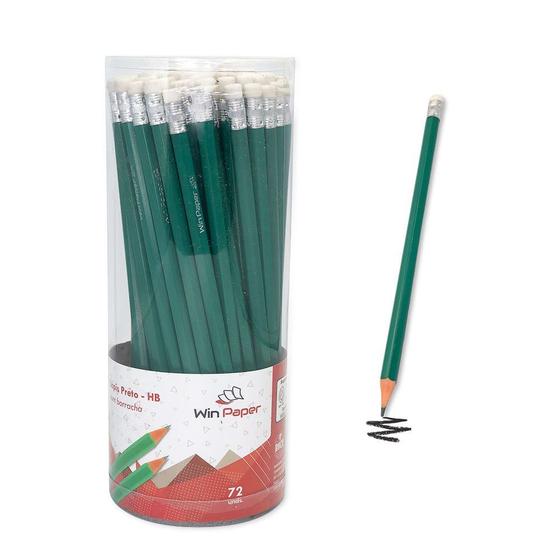 Lapis Preto Grafite Hb Sextavado Pote 72 Unidades - Win Paper - Lápis Grafite - Magazine Luiza