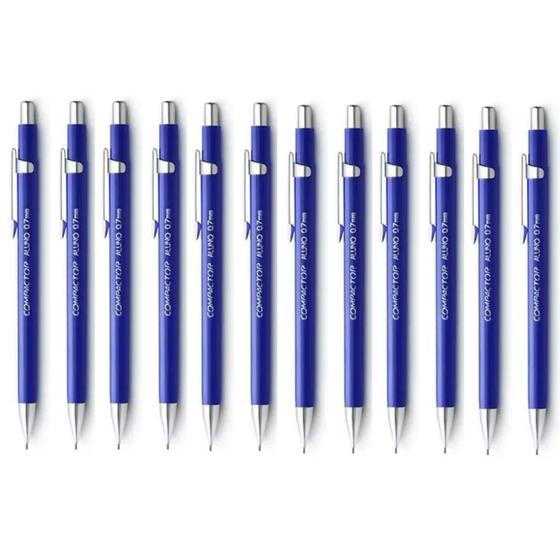 Lapiseira Compactor Aluno Faculdade Escola 0.7mm 12 Unidades ...