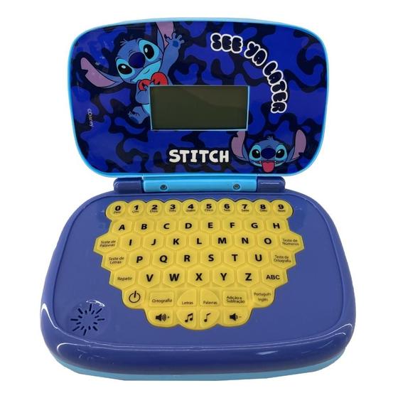 Laptop Infantil Educativo Candide Disney Stitch Bilíngue - Laptop ...