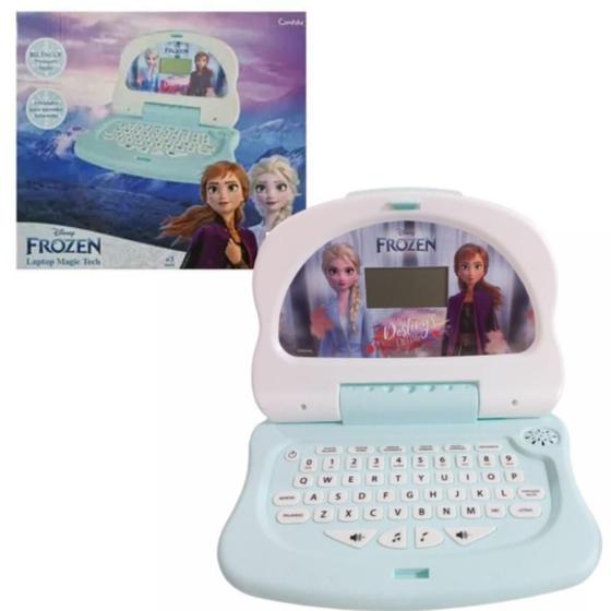 Laptop Infantil Frozen Magic Tech Bilíngue - Candide - Laptop ...