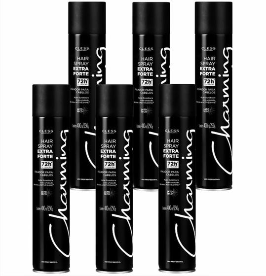 Laquê Hair Spray Charming 400ml/250g Extra Forte Caixa Com 6 Unidades ...