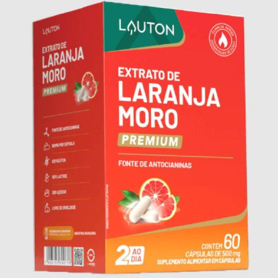 Laranja Moro Lauton Clinical Series 60 Cápsulas Alta Qualidade Fonte Natural De Antocianinas ...