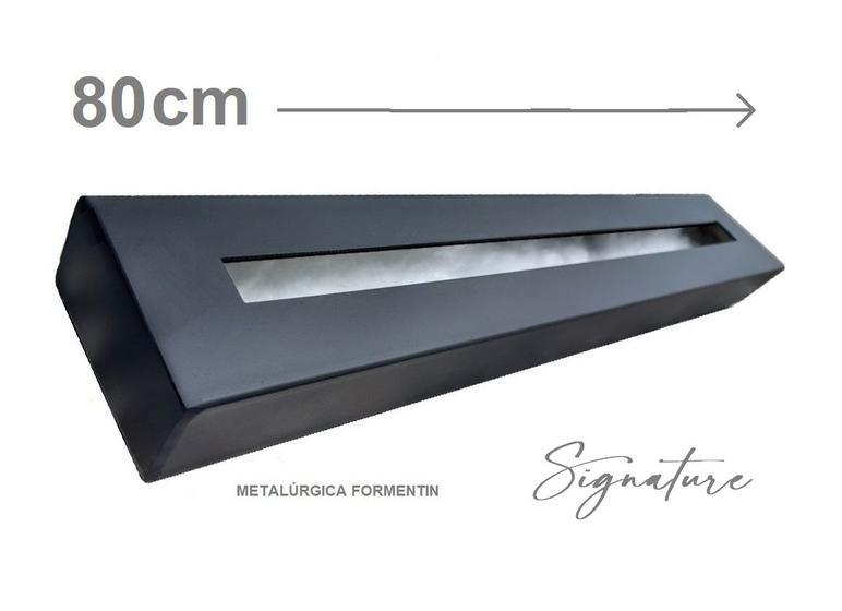 Lareira ecológica 80cm queimador inoxidável álcool etanol aquecedor ...