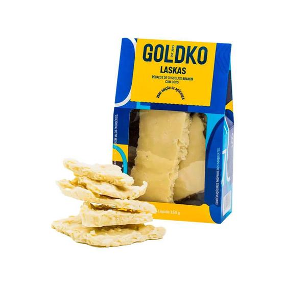 Laskas de Chocolate Branco Com Coco Goldko 150g - Chocolate / Barra de ...