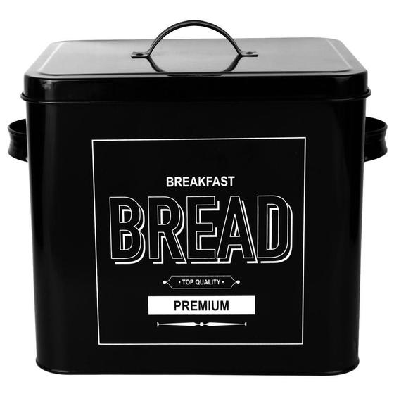Lata para Pão Preta 23cm - A/CASA - Porta Pão - Magazine Luiza