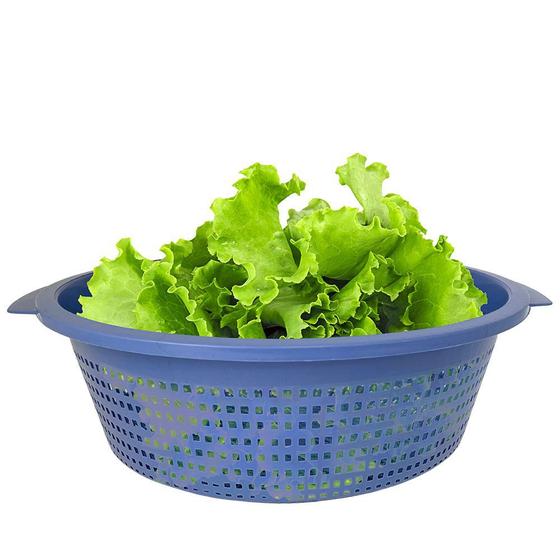 Lava Tudo Escorredor de Arroz - Macarrão - Legumes - Saladas Cor Azul ...