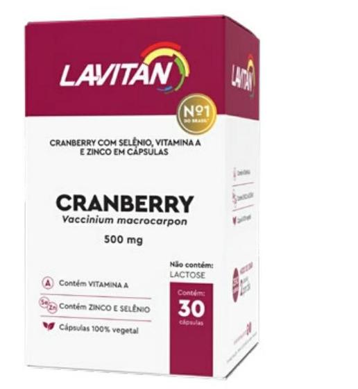 Lavitan Cranberry 30 Cps Tratamento De Infecções Urinárias - Cimed ...