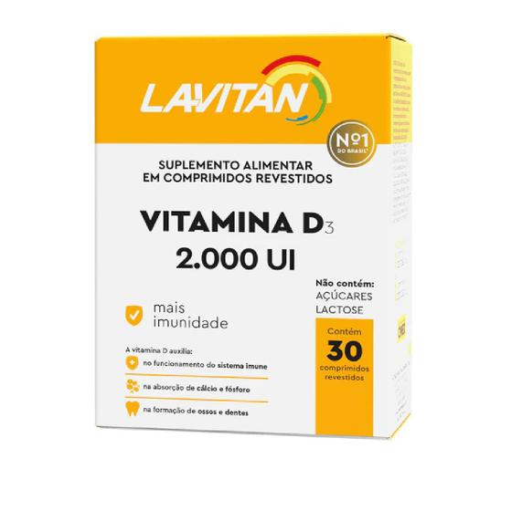 Lavitan Vitamina D 2.000 Ui Com 30 Comp Revestidos Cimed - Vitaminas A-Z - Magazine Luiza