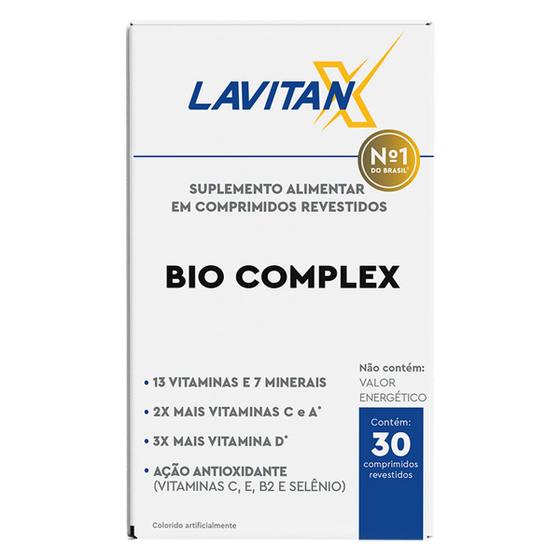 Lavitan x bio complex 30 comprimidos - cimed - Multivitamínico ...