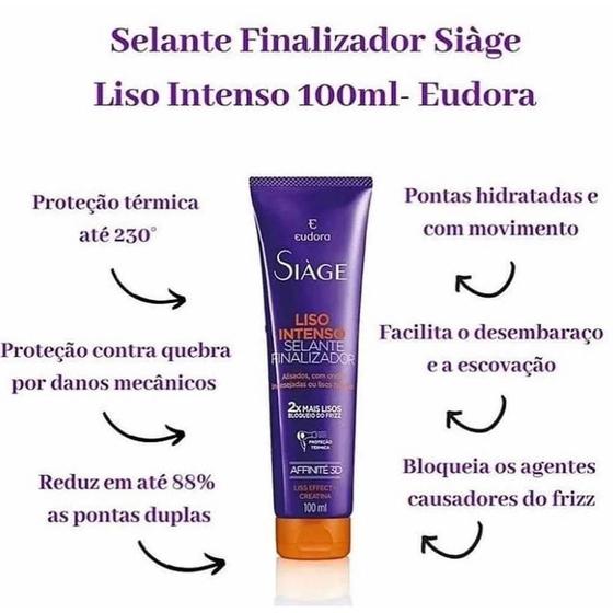 Leave-In Capilar Selante Finalizador Siàge Liso Intenso 100ml (Nova ...
