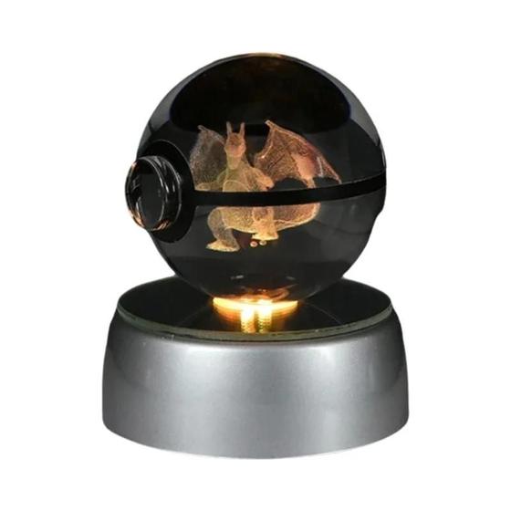 LED Light up Pokémon 3D Crystal Ball Figures Gengar Gyarados Mimikyu ...