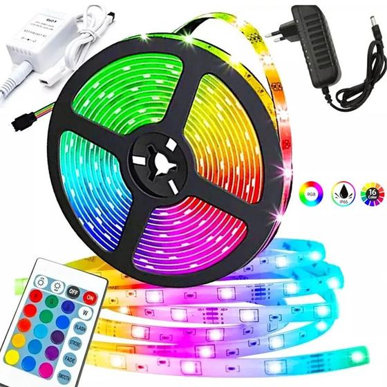 Led para Quarto Decoração 5 Metros 300 Leds RGB Colorida - Platinum ...