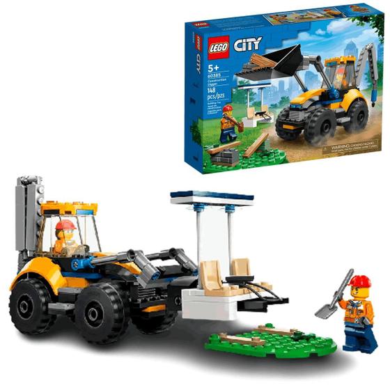Lego City Trator Escavadeira de Construção 60385 148 Peças - Brinquedos ...