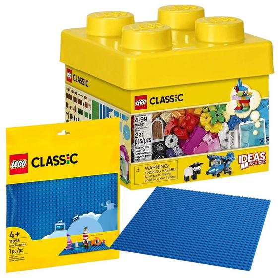 Lego Classic Kit Balde Caixa Criativa 221 Peças Com Base Para Montar ...
