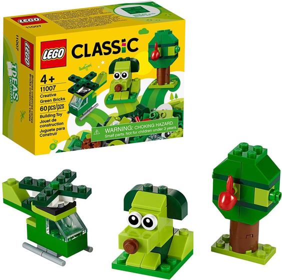 Lego Classic Peças Verde Criativos 11007 60 Peças - Brinquedos de ...
