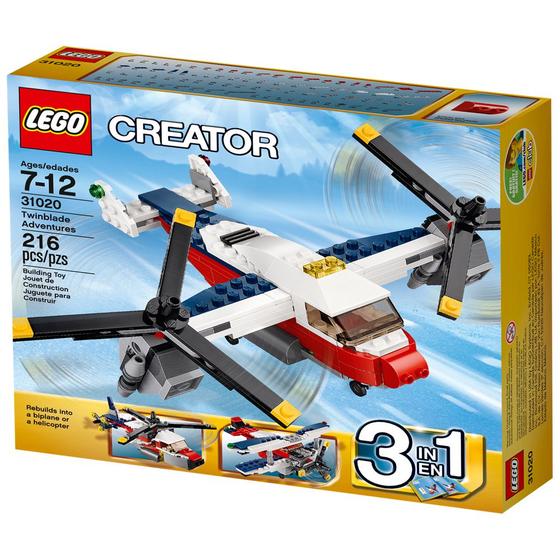 LEGO Creator - Aventuras com Avião de Duas Hélices - 31020 - Brinquedos ...