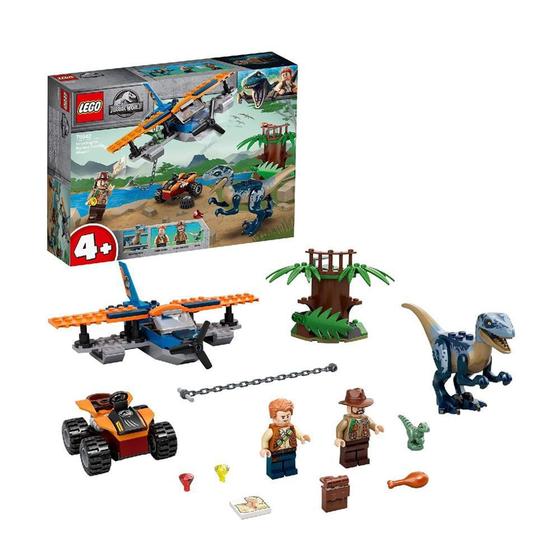 LEGO Jurassic World - Velociraptor: Missão de Resgate com Biplano ...
