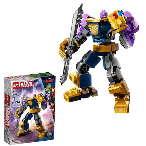 Lego Marvel Thanos Robô Armadura de Batalha 76242 113 Peças ...