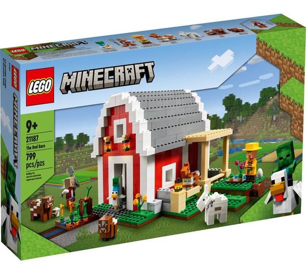 Lego Minecraft 21187 O Celeiro Vermelho - Brinquedos de Montar e ...